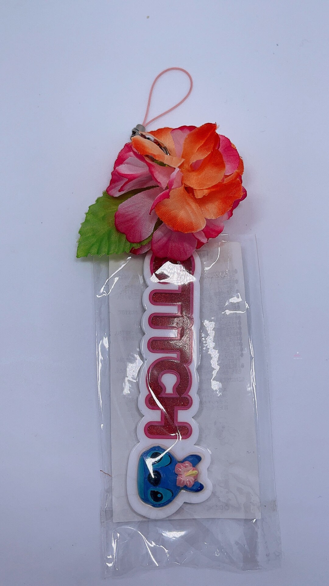 Disney Stitch Bag Charm With Flowers - Etsy