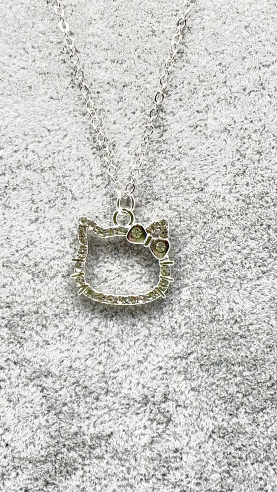 Hello Kitty Diamond Necklace - Etsy