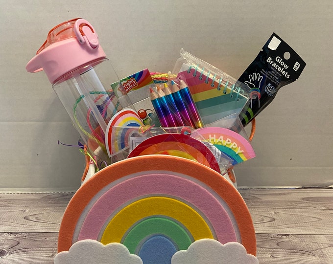 Rainbow Fun Gift Basket | Rainbow Coloring | Rainbow Kids Birthday Gift ...