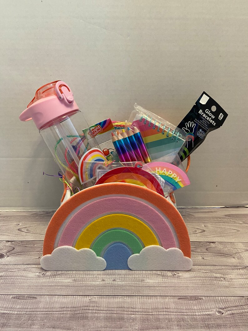 Rainbow Fun Gift Basket | Rainbow Coloring | Rainbow Kids Birthday Gift ...
