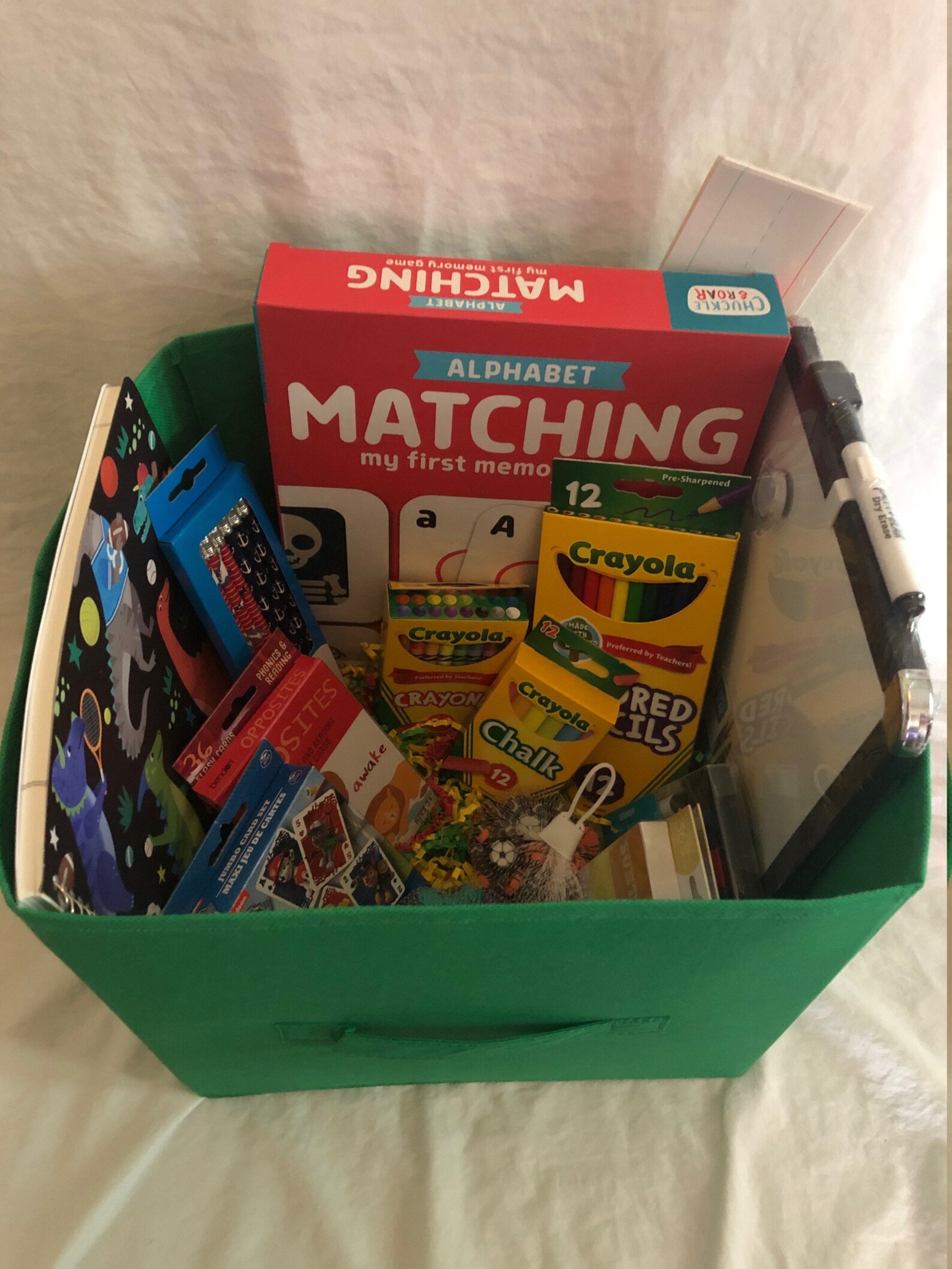 Kindergarten Learning Gift Basket | School Supplies | Remote Learning ...