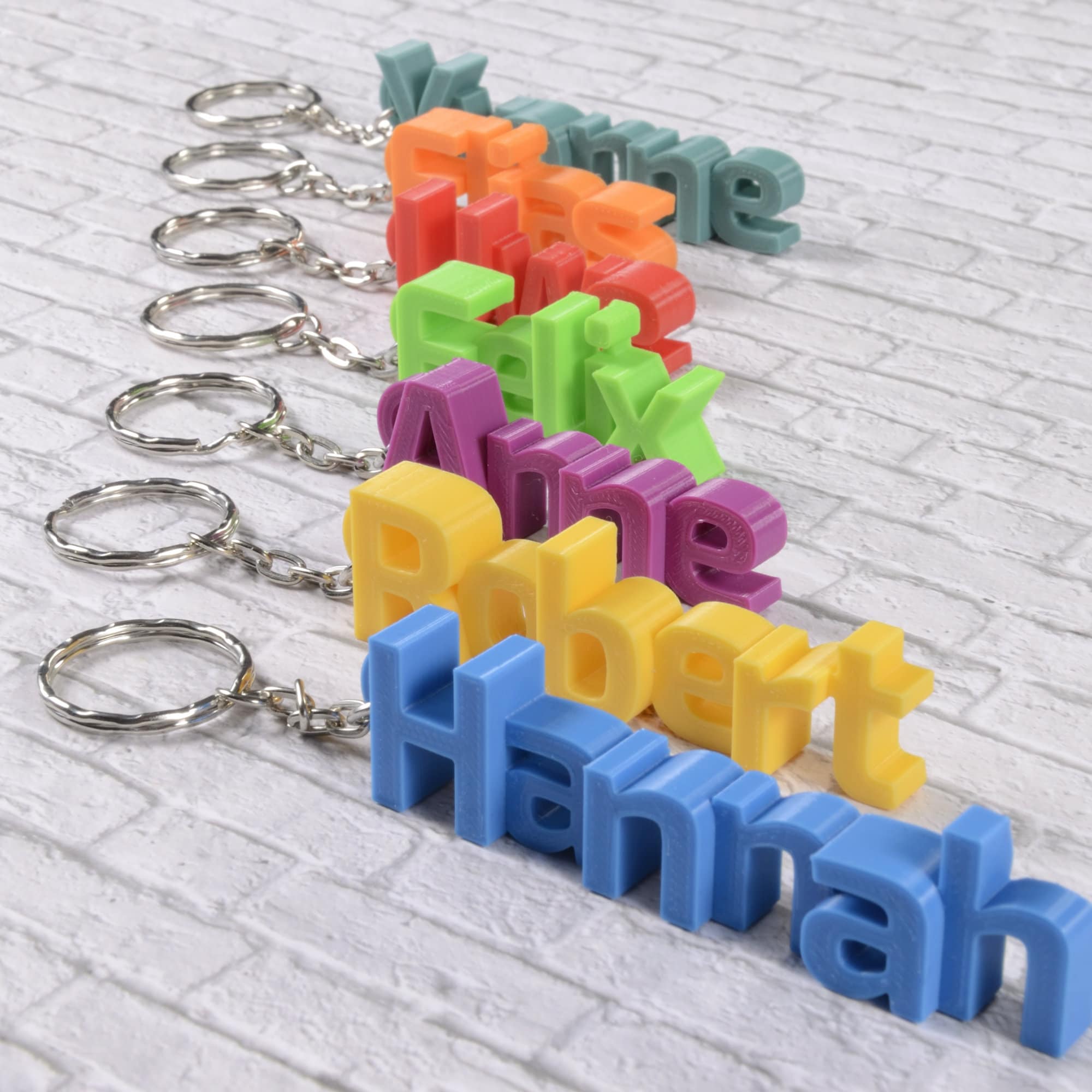 Personalized Name Tag 3D Keychain Desired Name Bag Backpack - Etsy UK