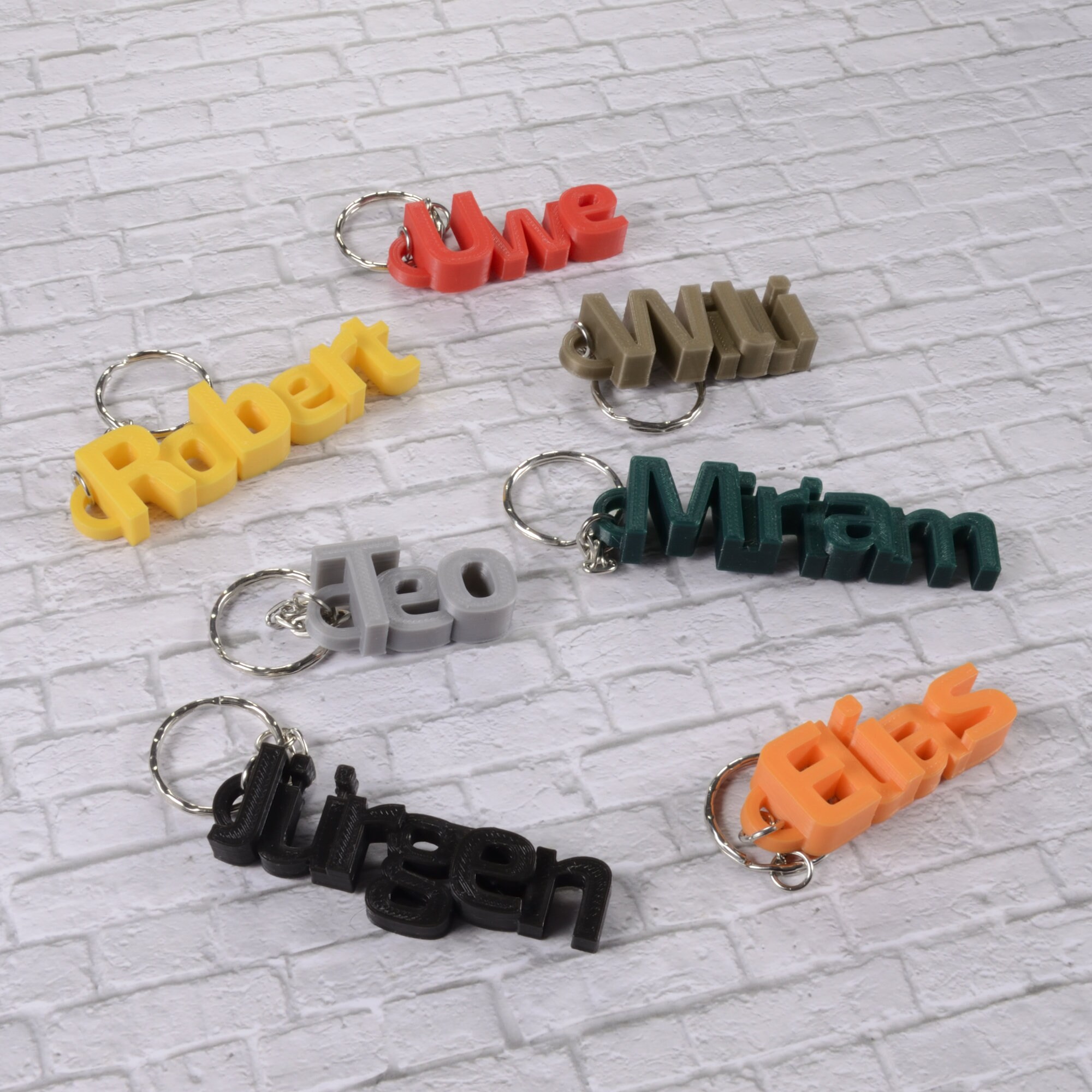 Personalized Name Tag 3D Keychain Desired Name Bag Backpack - Etsy UK