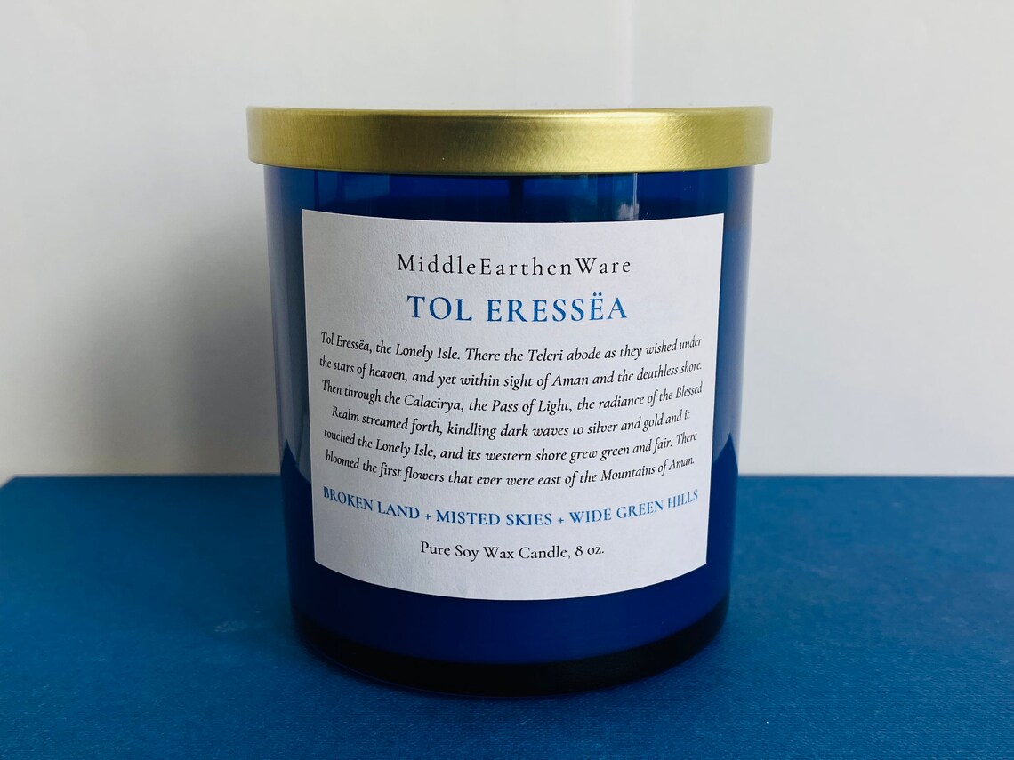 The Silmarillion Candle Tol Eressëa Lotr Candle 8.5 Oz Soy - Etsy