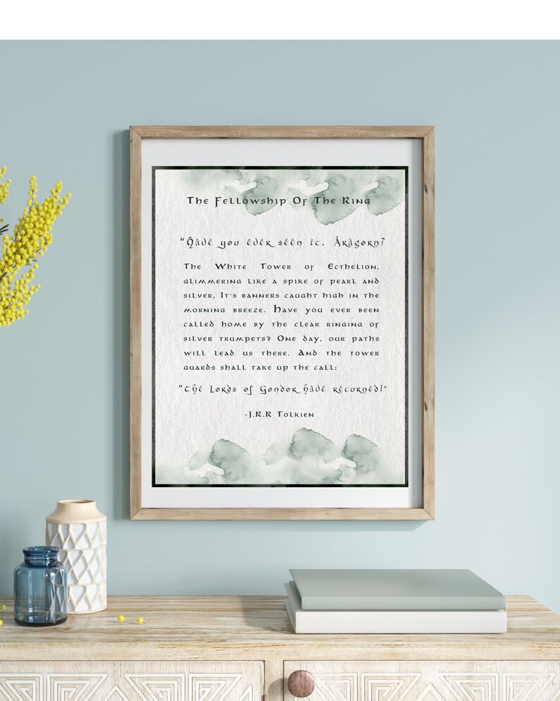 White Tower, Lord of the Rings Quote Art Print (digital Download) - Etsy