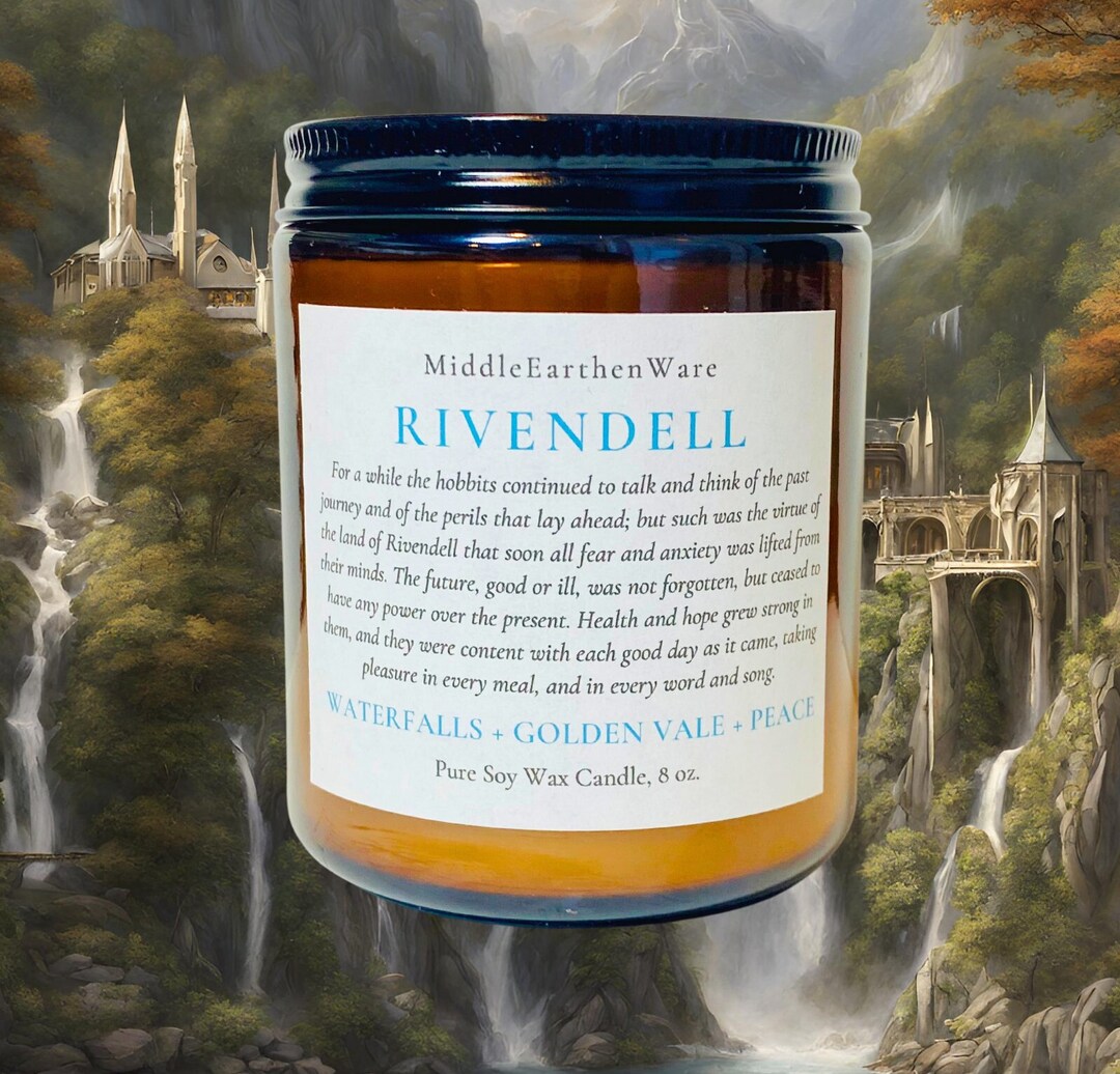 Lord of the Rings Candle, Rivendell, 100% Soy Wax Candle, 8 Oz - Etsy