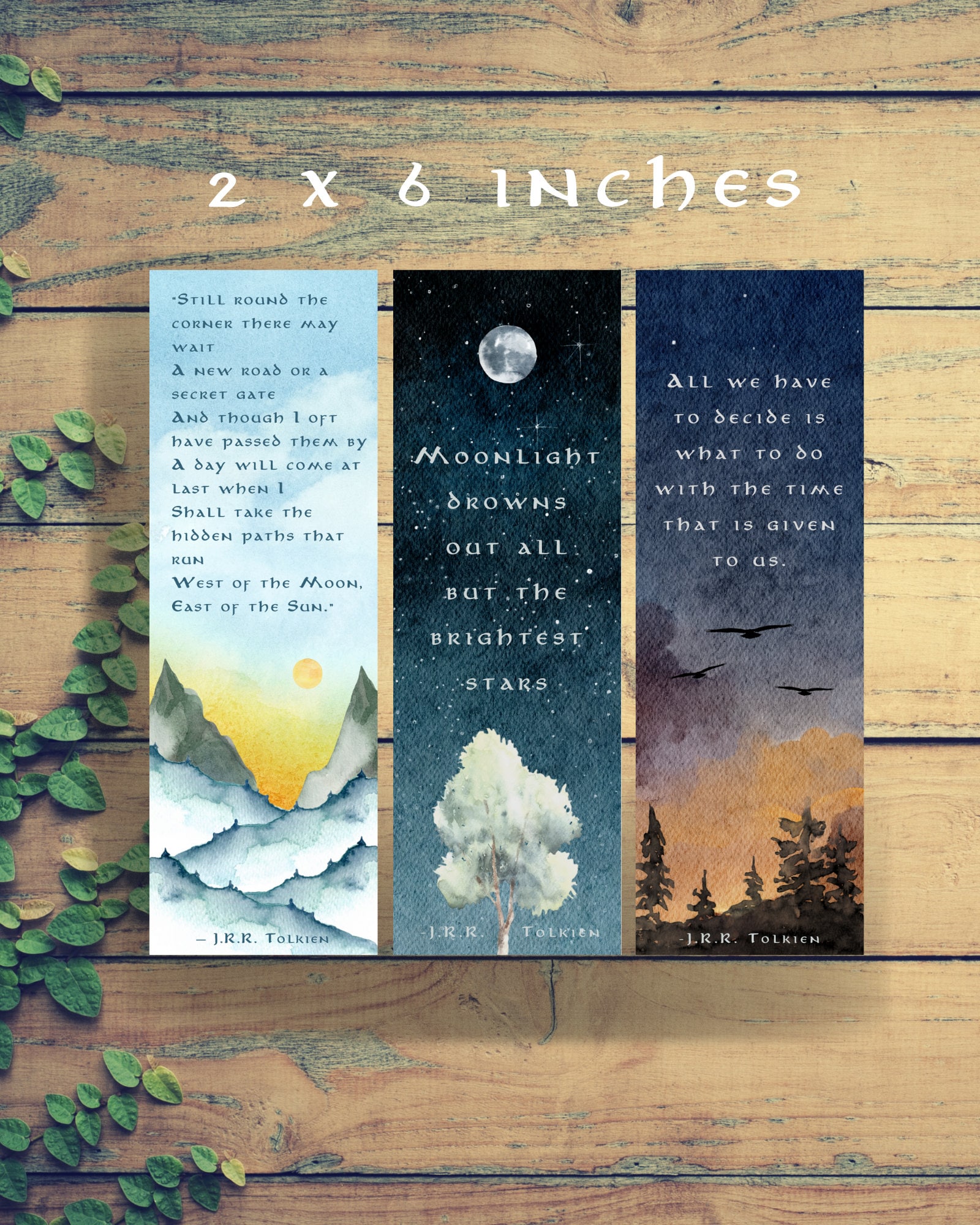 Lord of the Rings Bookmarks, Set of 3 Bookmarks, Jrr Tolkien Bookmarks ...