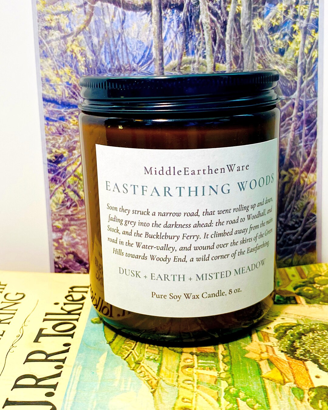 Lord of the Rings Candle, Eastfarthing Woods, 100% Soy Wax Candle, 8 Oz ...