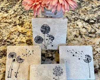 Dandelion Coasters - Etsy