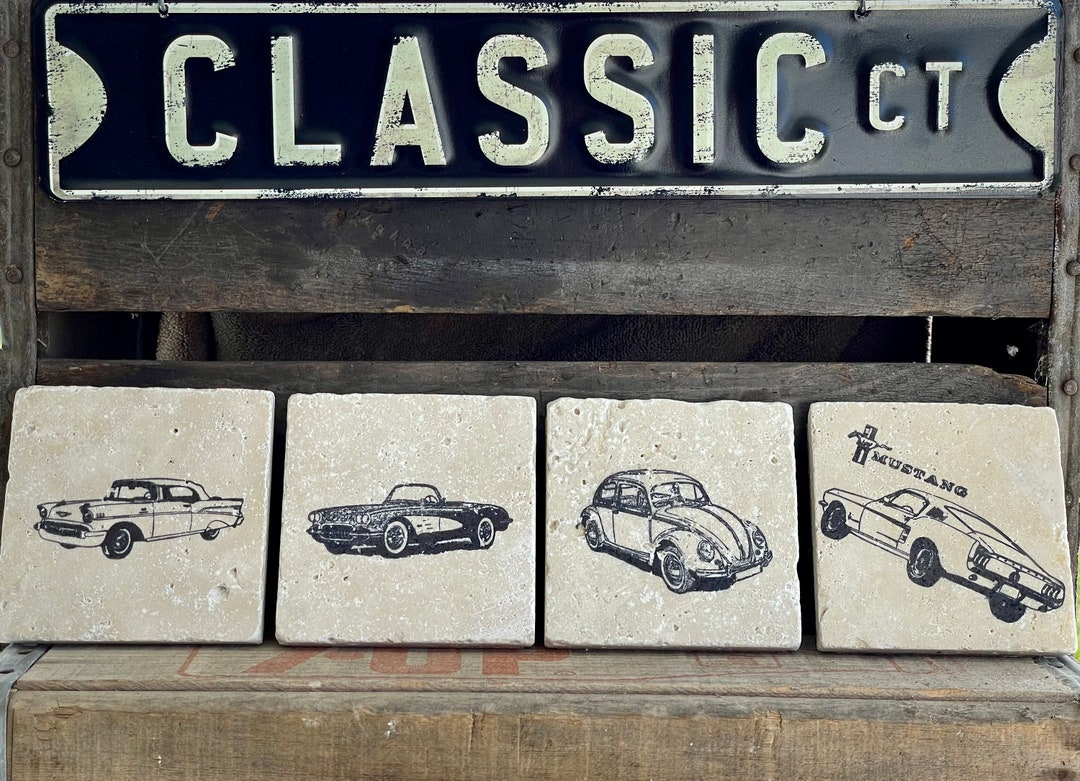 Classic Car Coasters - Etsy