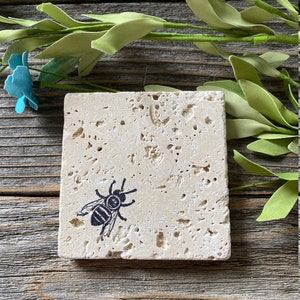 Bee Stone Coaster - Etsy
