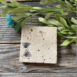 Bee Stone Coaster - Etsy
