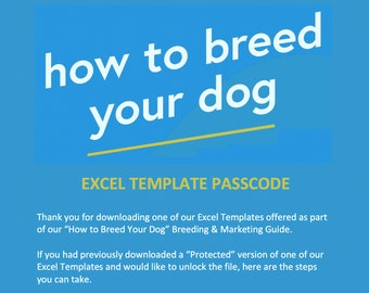 Dog Breeding Spreadsheet - Etsy
