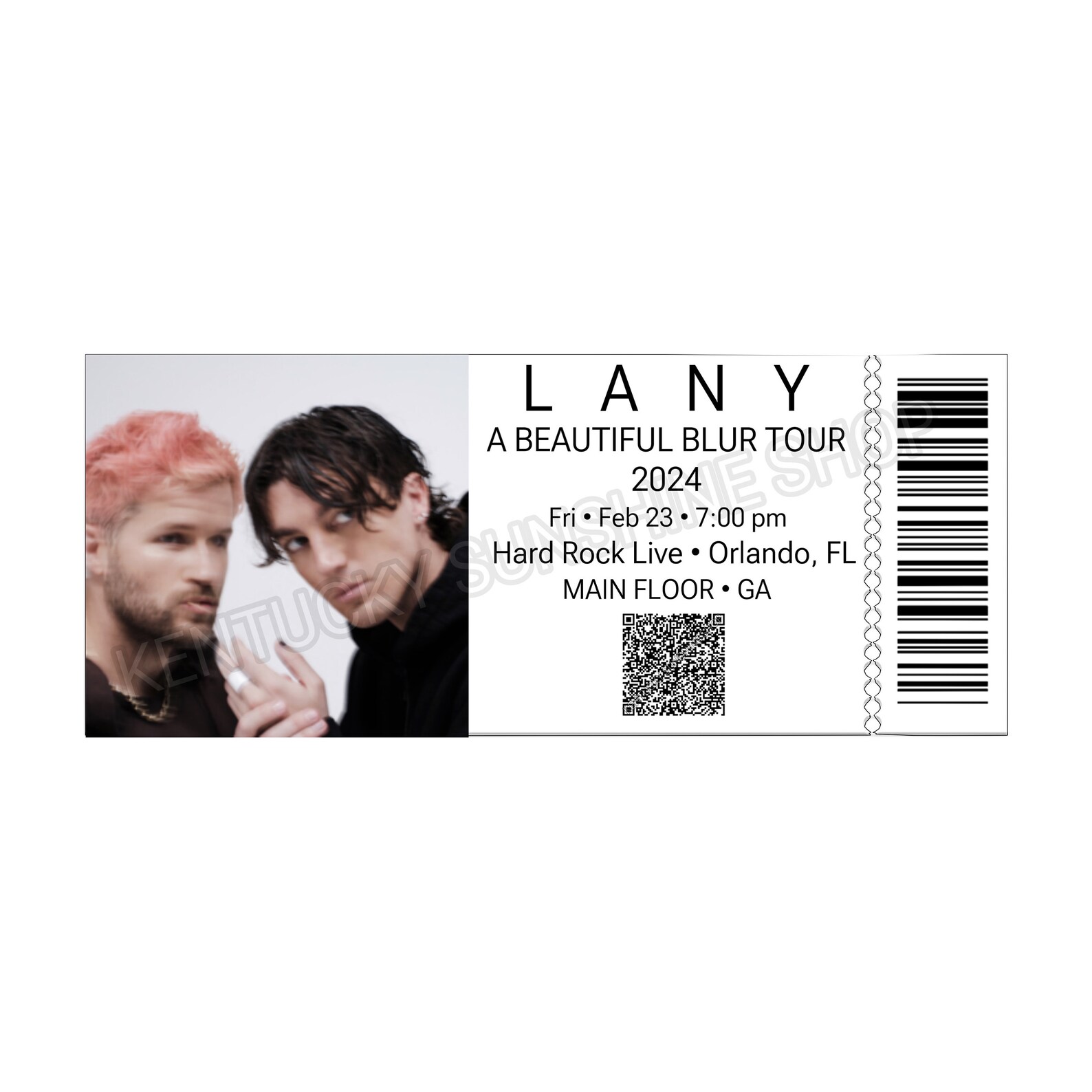 LANY • a Beautiful Blur Tour • Custom Concert Ticket - Etsy