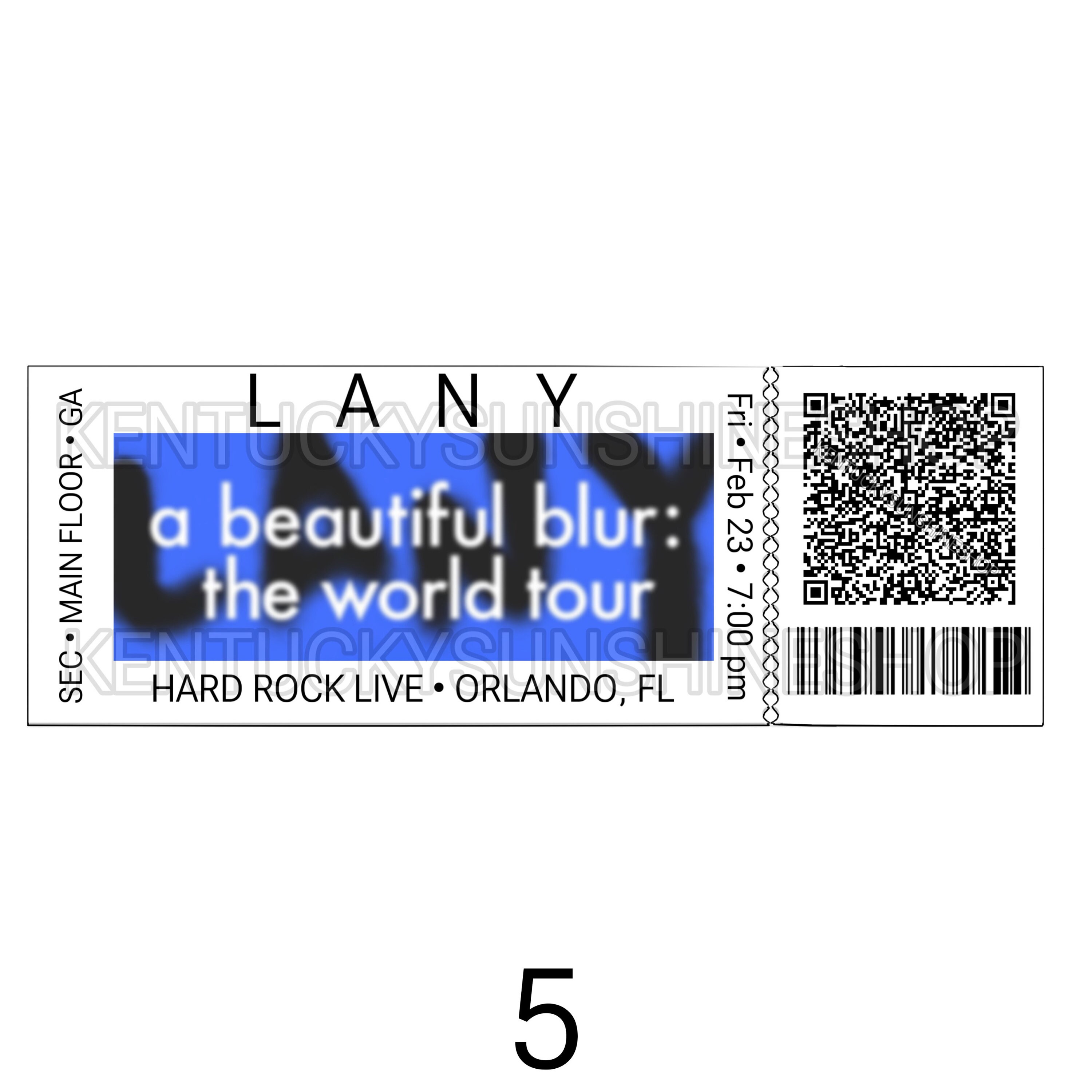 LANY • a Beautiful Blur Tour • Custom Concert Ticket - Etsy