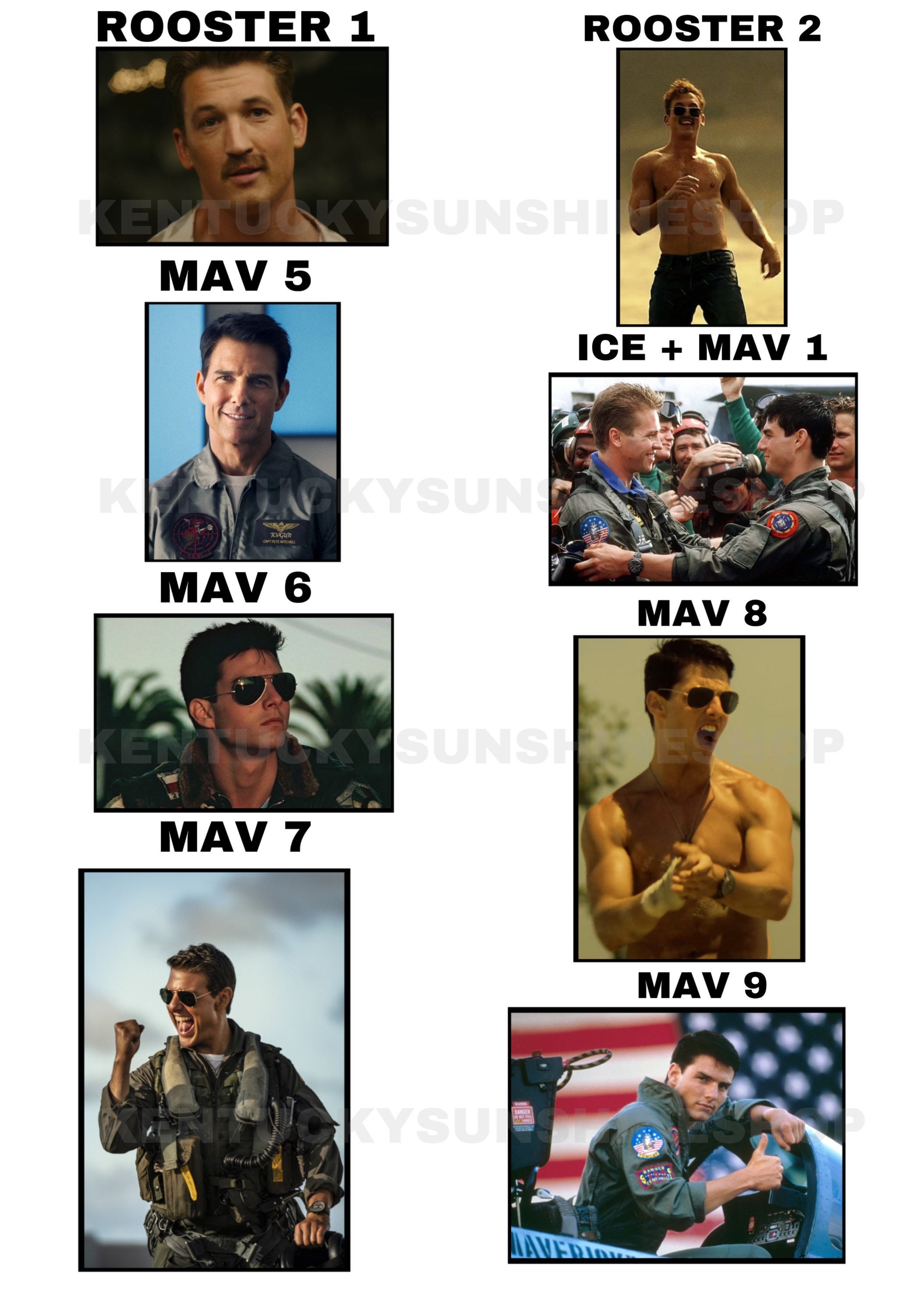 Top Gun/top Gun Maverick Stickers - Etsy