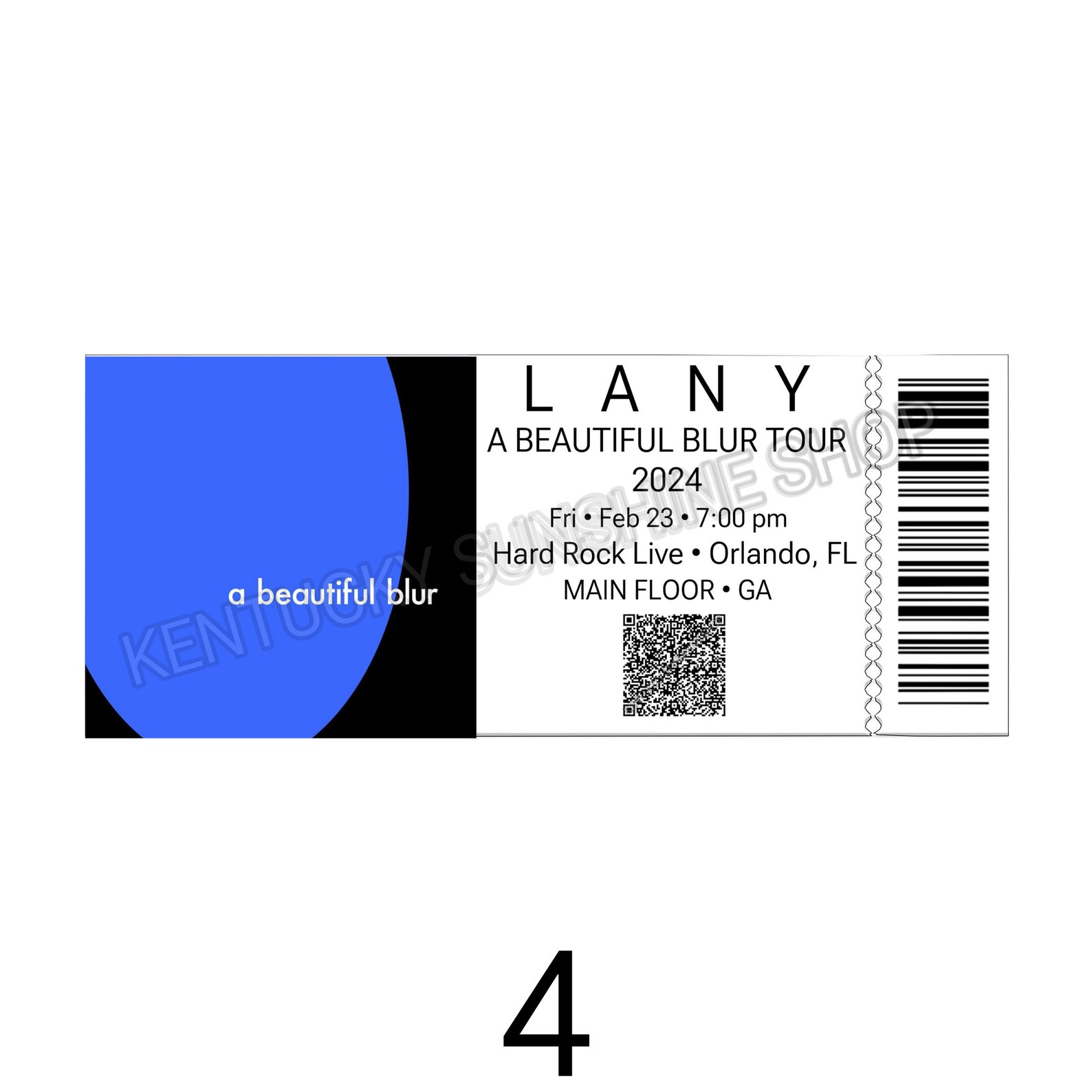 LANY • a Beautiful Blur Tour • Custom Concert Ticket - Etsy