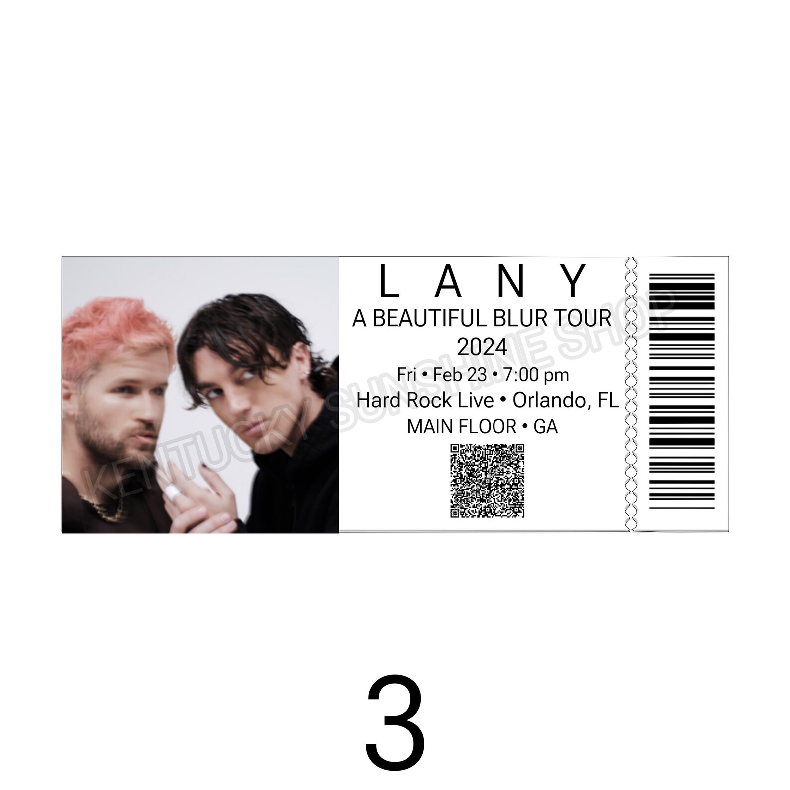 LANY • a Beautiful Blur Tour • Custom Concert Ticket - Etsy