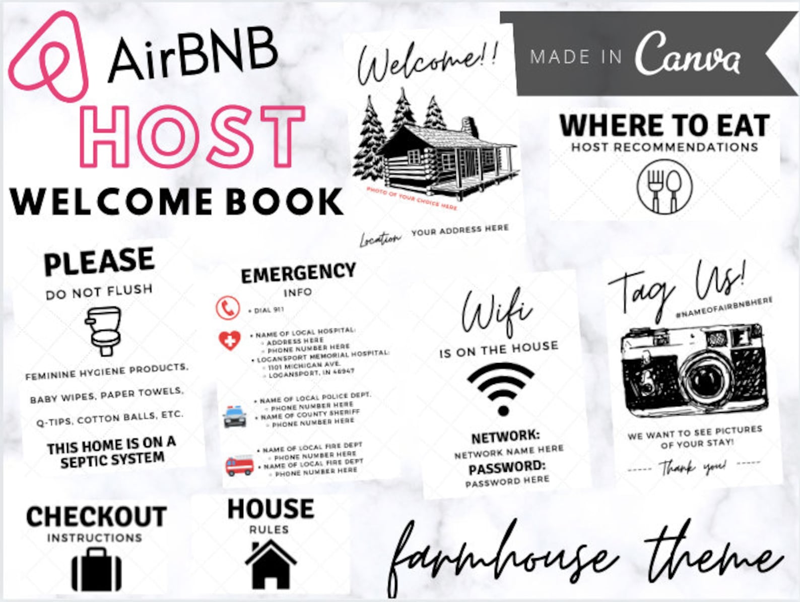 Airbnb Customizable Welcome and Info Booklet | Vacation Rental Host ...