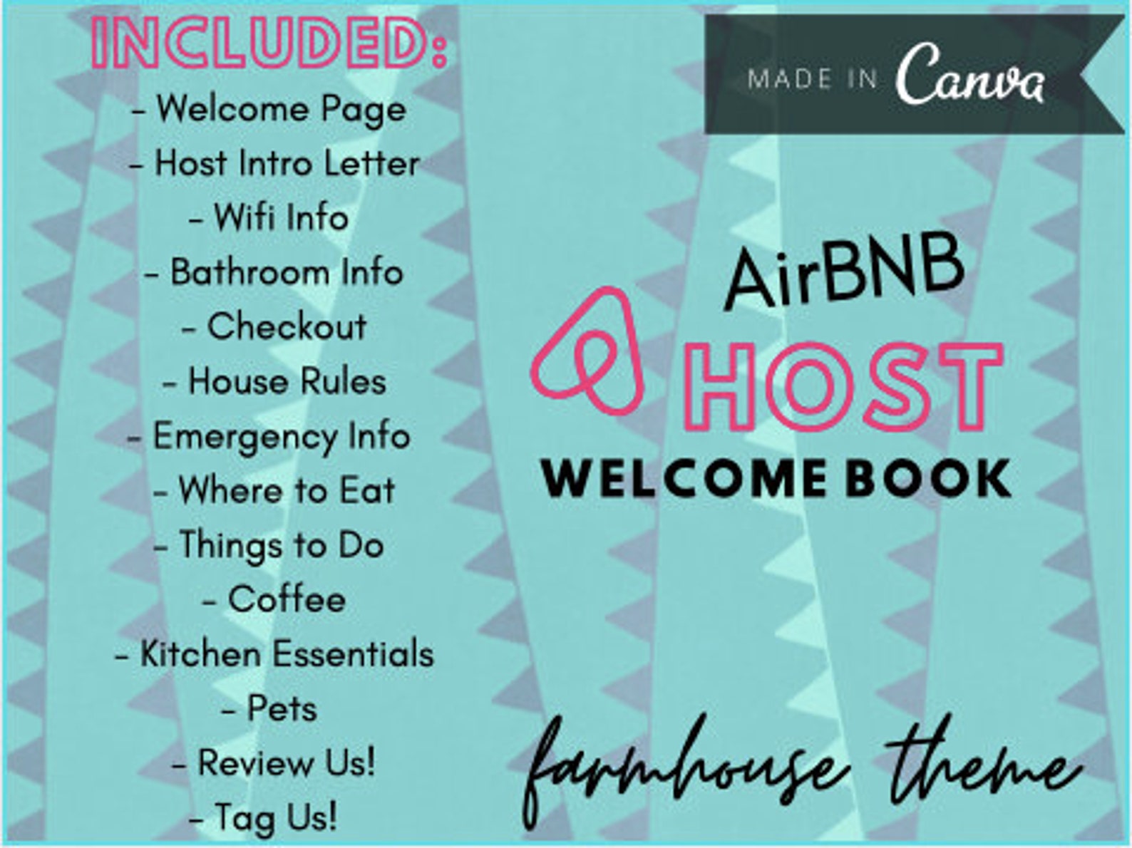 Airbnb Customizable Welcome and Info Booklet | Vacation Rental Host ...
