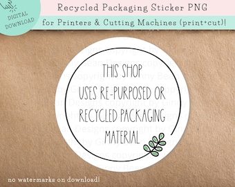 Eco Friendly Reused Packaging Stickers / Please Reuse Me Labels ...