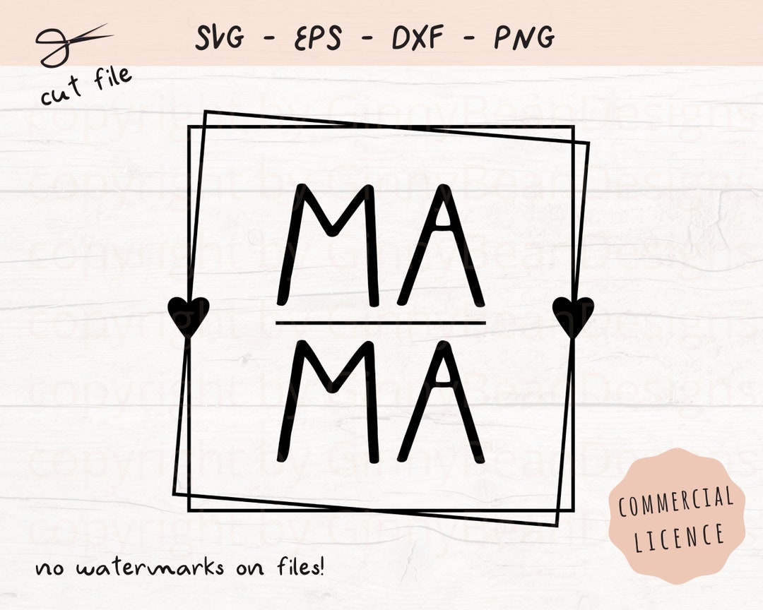 Mama Square SVG, Mama Frame SVG, Mama Shirt SVG, Mama Mug Svg, Mothers ...