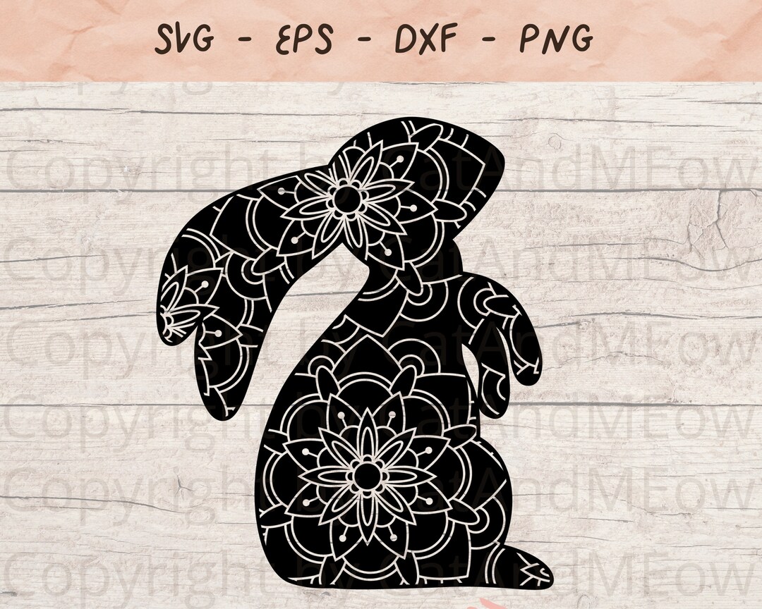 Mandala Bunny SVG, Easter Bunny SVG, Rabbit Svg, Easter Mandala Svg ...