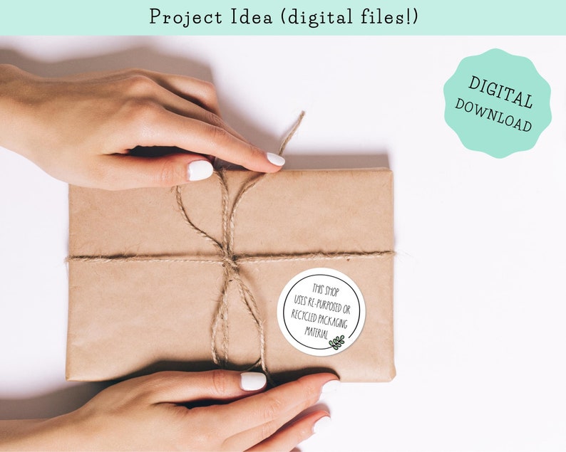 Recycled Packaging Sticker PNG, Recycled Box Labels, Repurposed Mailing ...