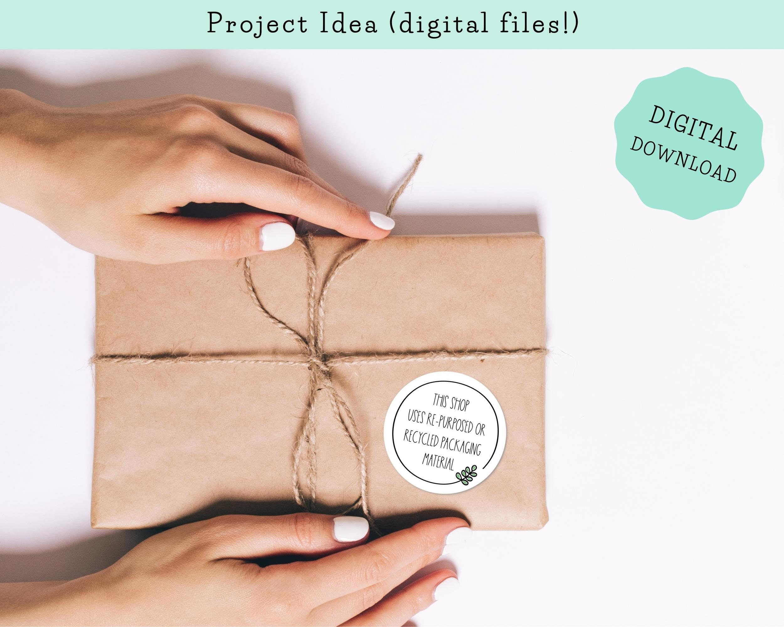 Recycled Packaging Sticker PNG, Recycled Box Labels, Repurposed Mailing ...