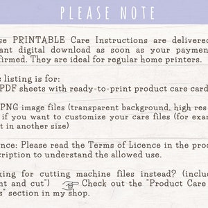 Printable Care Cards Bundle, Sublimation Tumbler Care Cards, Cup Care ...
