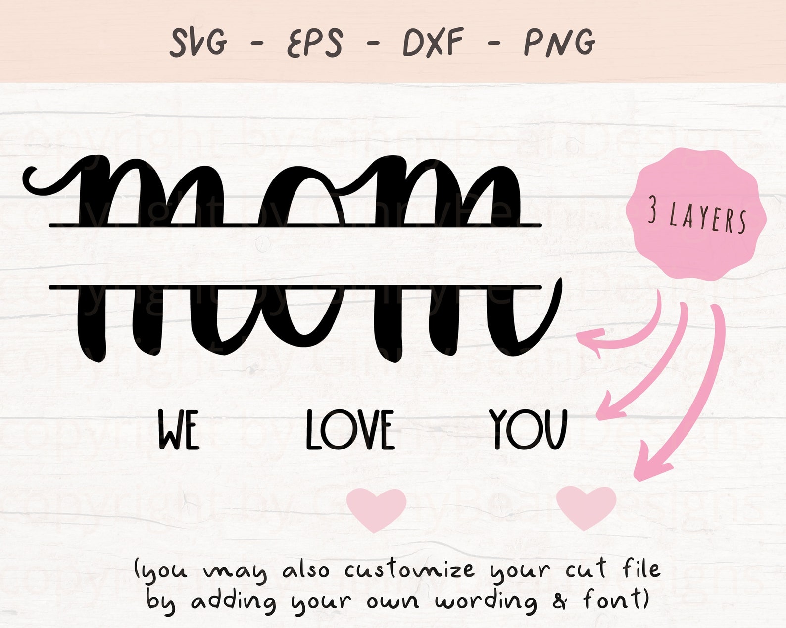 Split Mom SVG, Mom Monogram SVG, Mom Tile SVG, We Love You Mom Svg, Mom ...