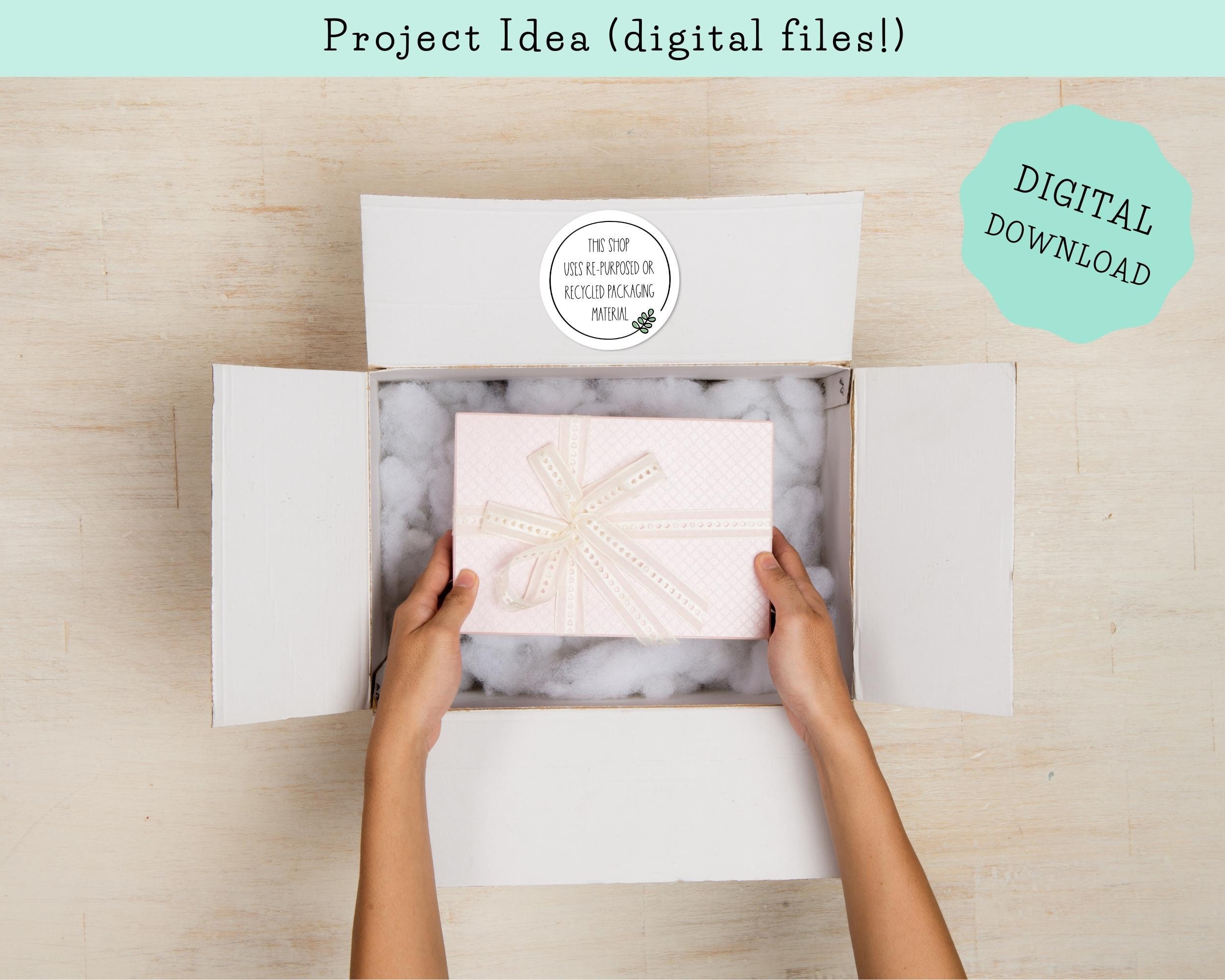 Recycled Packaging Sticker PNG, Recycled Box Labels, Repurposed Mailing ...