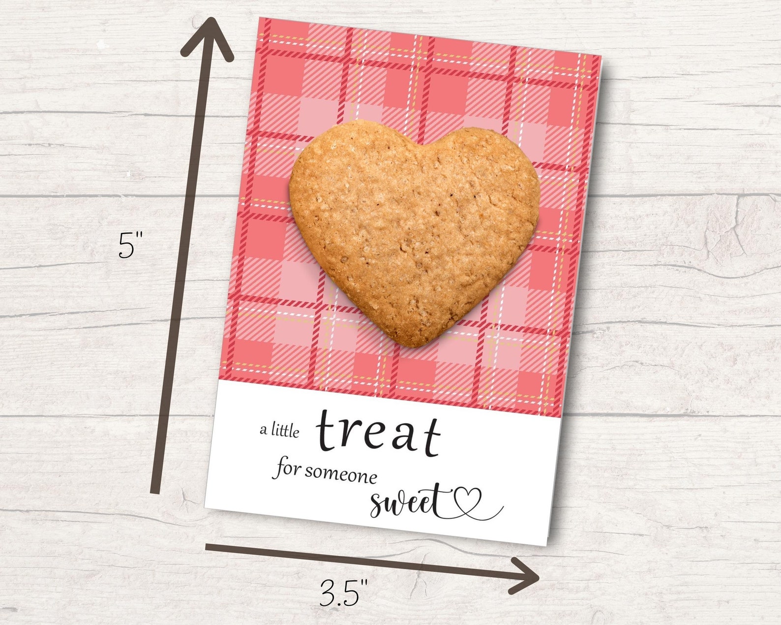 Valentines Mini Cookie Card Printable, Valentine's Day Cookie Packaging ...