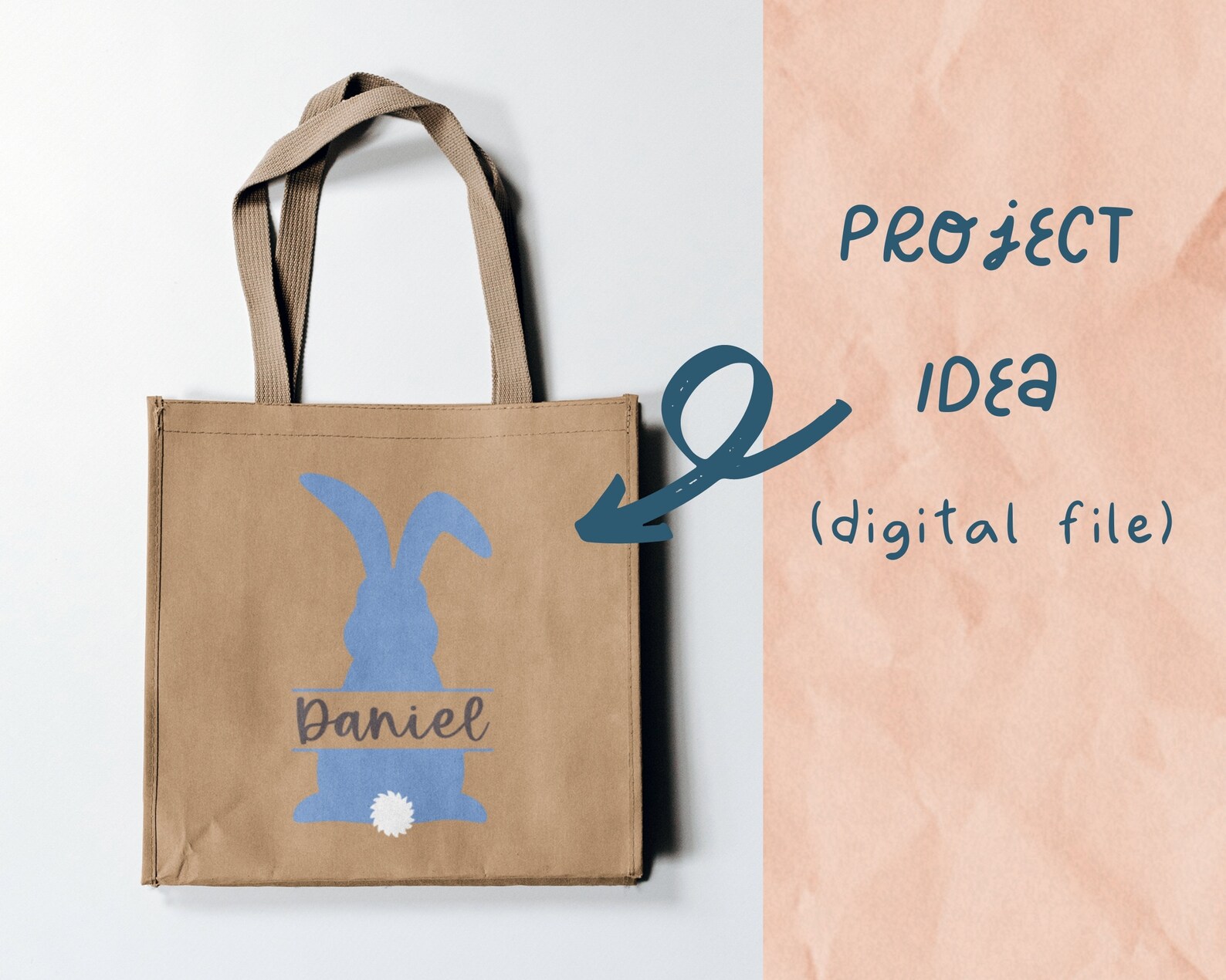 Split Bunny SVG, Bunny Name Frame SVG, Easter Monogram SVG, Easter ...