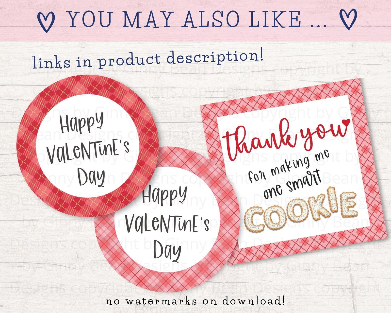 Valentines Day Cookie Tags Printable, Valentines Treats Tags, A Little ...