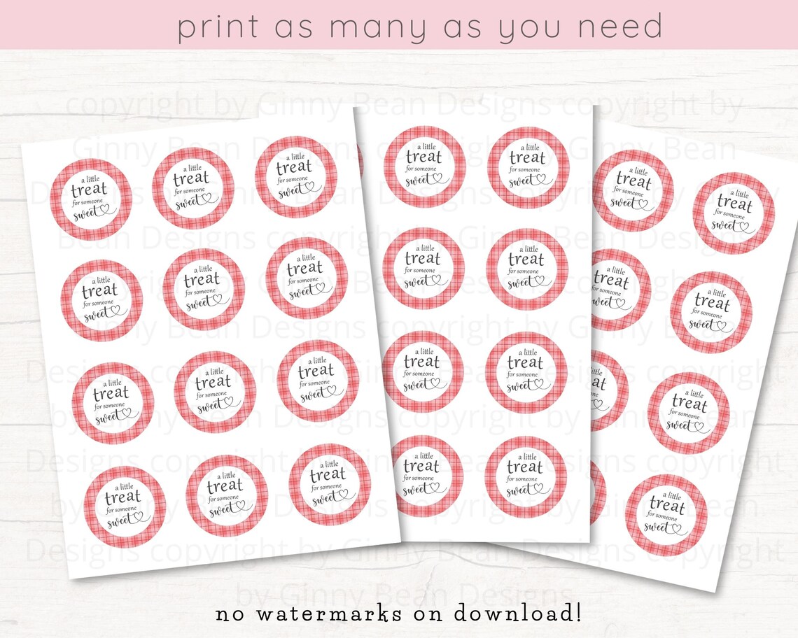 Valentines Day Cookie Tags Printable, Valentines Treats Tags, A Little ...