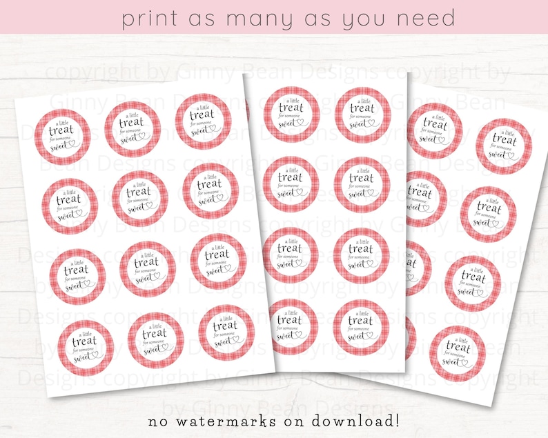 Valentines Day Cookie Tags Printable, Valentines Treats Tags, A Little ...