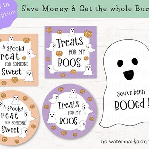 PRINTABLE You've Been Booed Tags, Kids Halloween Tags, Black and White ...