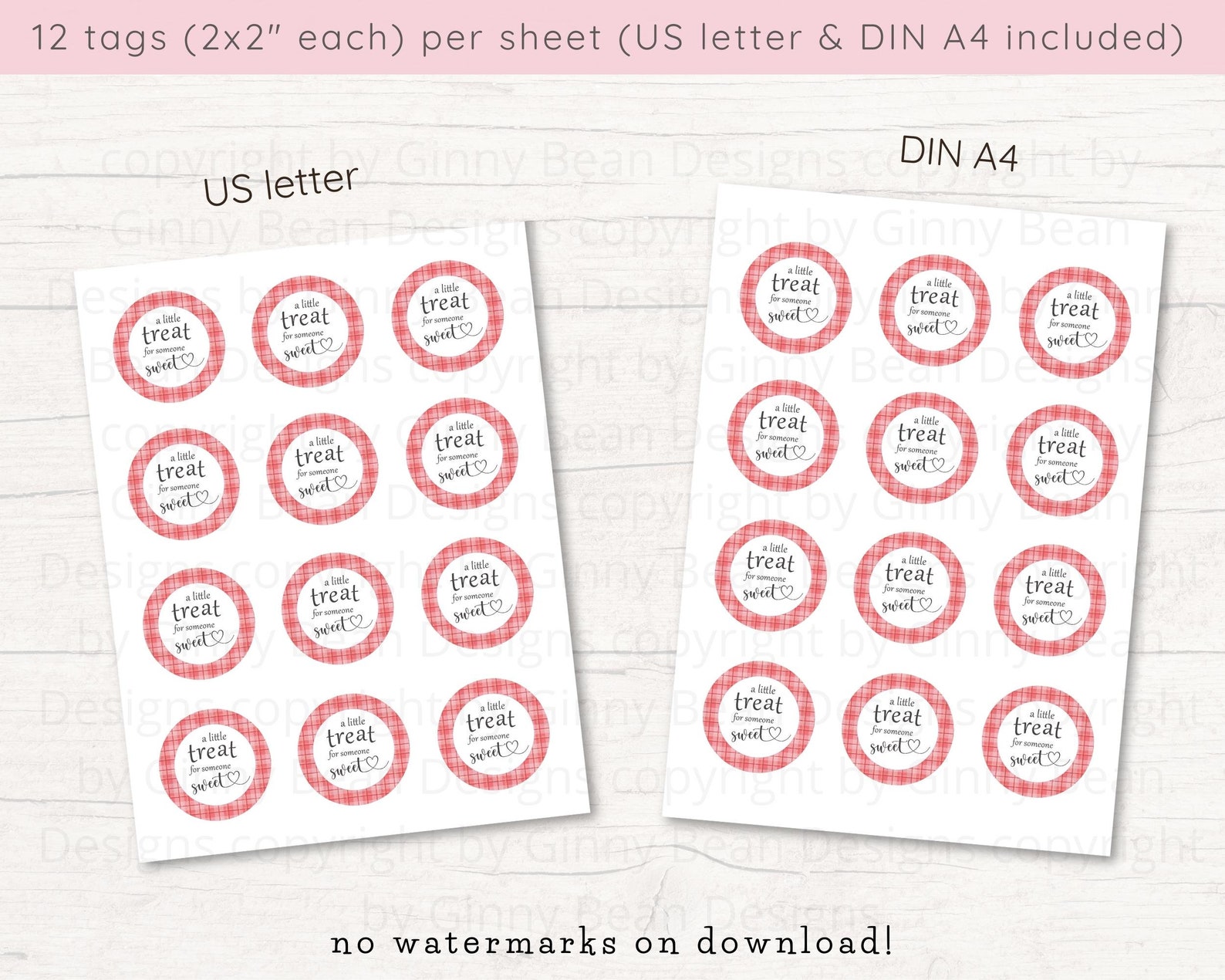 Valentines Day Cookie Tags Printable, Valentines Treats Tags, A Little ...