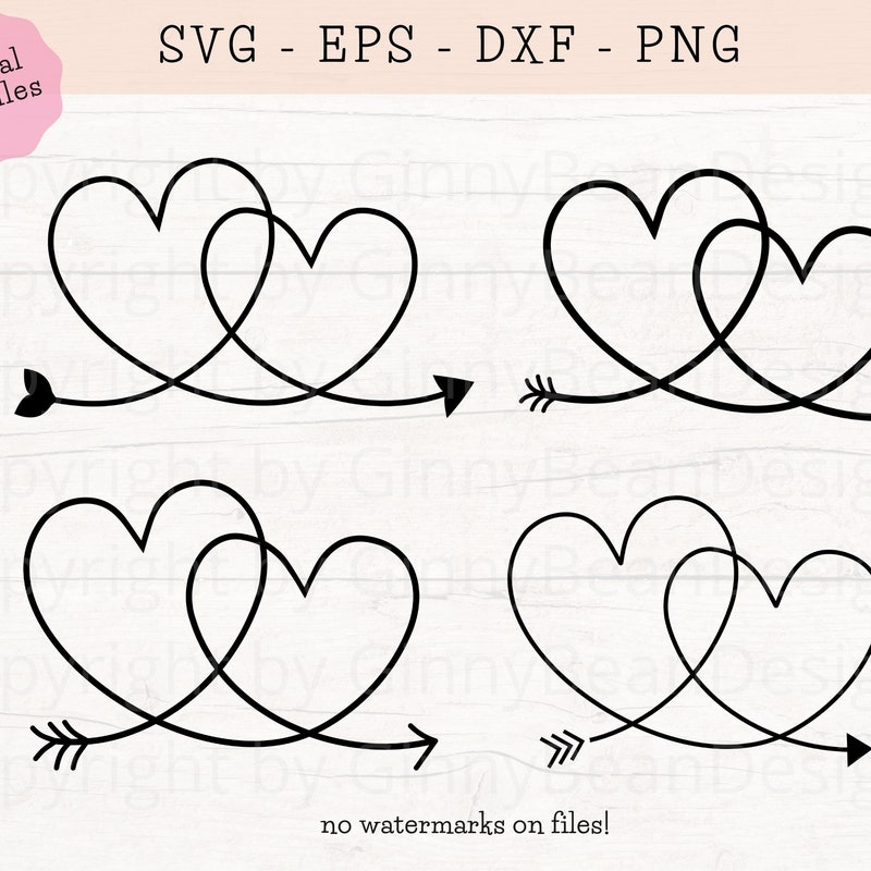 Double Heart Svg - Etsy