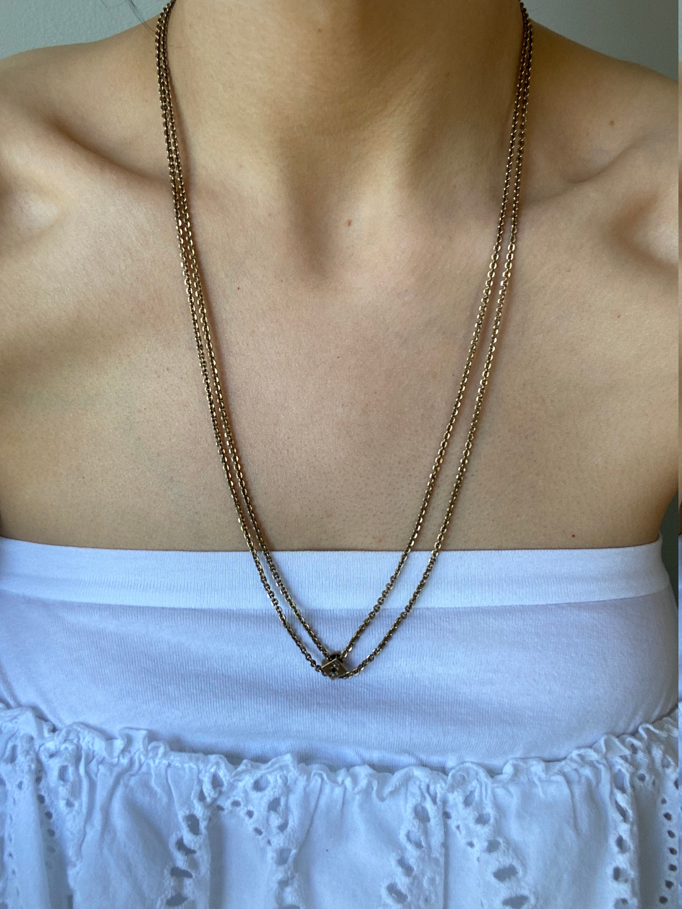 Antique Victorian Long Guard Chain - Etsy
