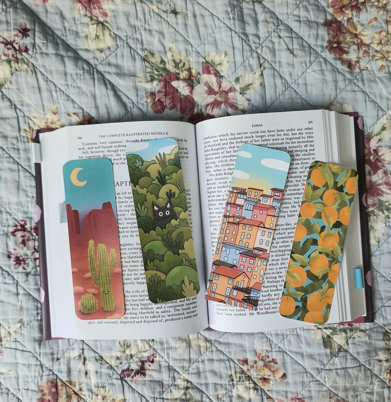 Day and Night Town Bookmark Cute Italy Town Bookmark - Etsy UK