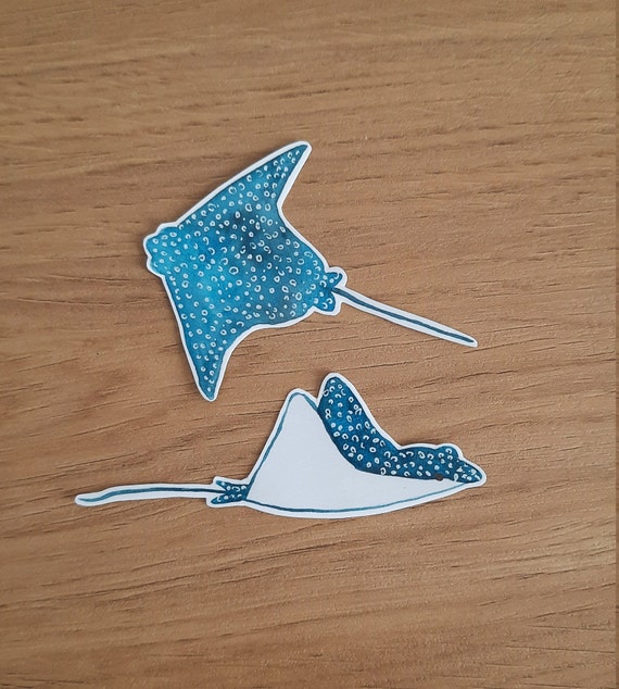 Spotted Eagle Ray Sticker Set of 2 Stickers Sticker Set | Etsy