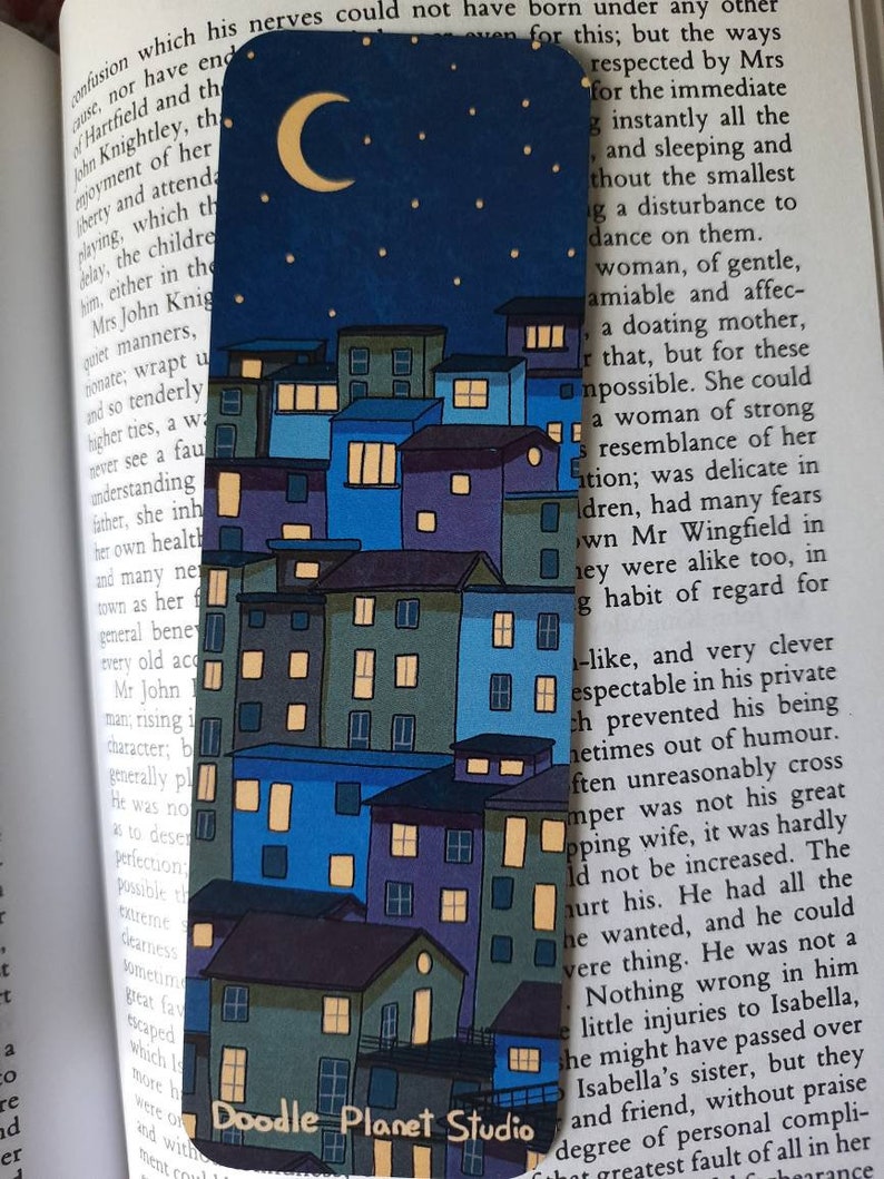 Day and Night Town Bookmark Cute Italy Town Bookmark - Etsy UK