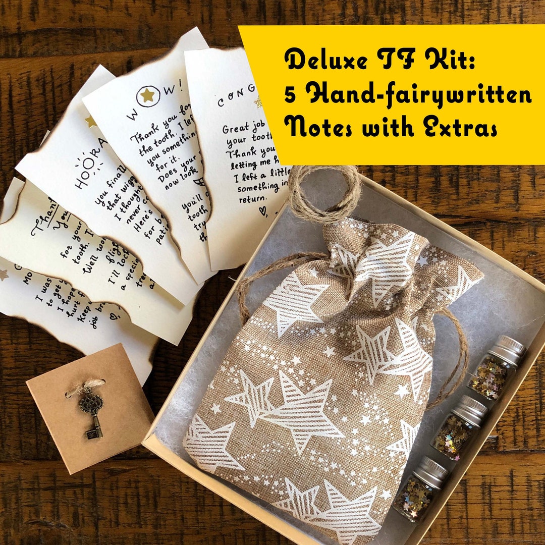 Deluxe Tooth Fairy Kit With 5 Hand-fairywritten Notes and Extras - Etsy