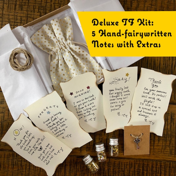 Deluxe Tooth Fairy Kit with 5 Hand-Fairywritten Notes and | Etsy
