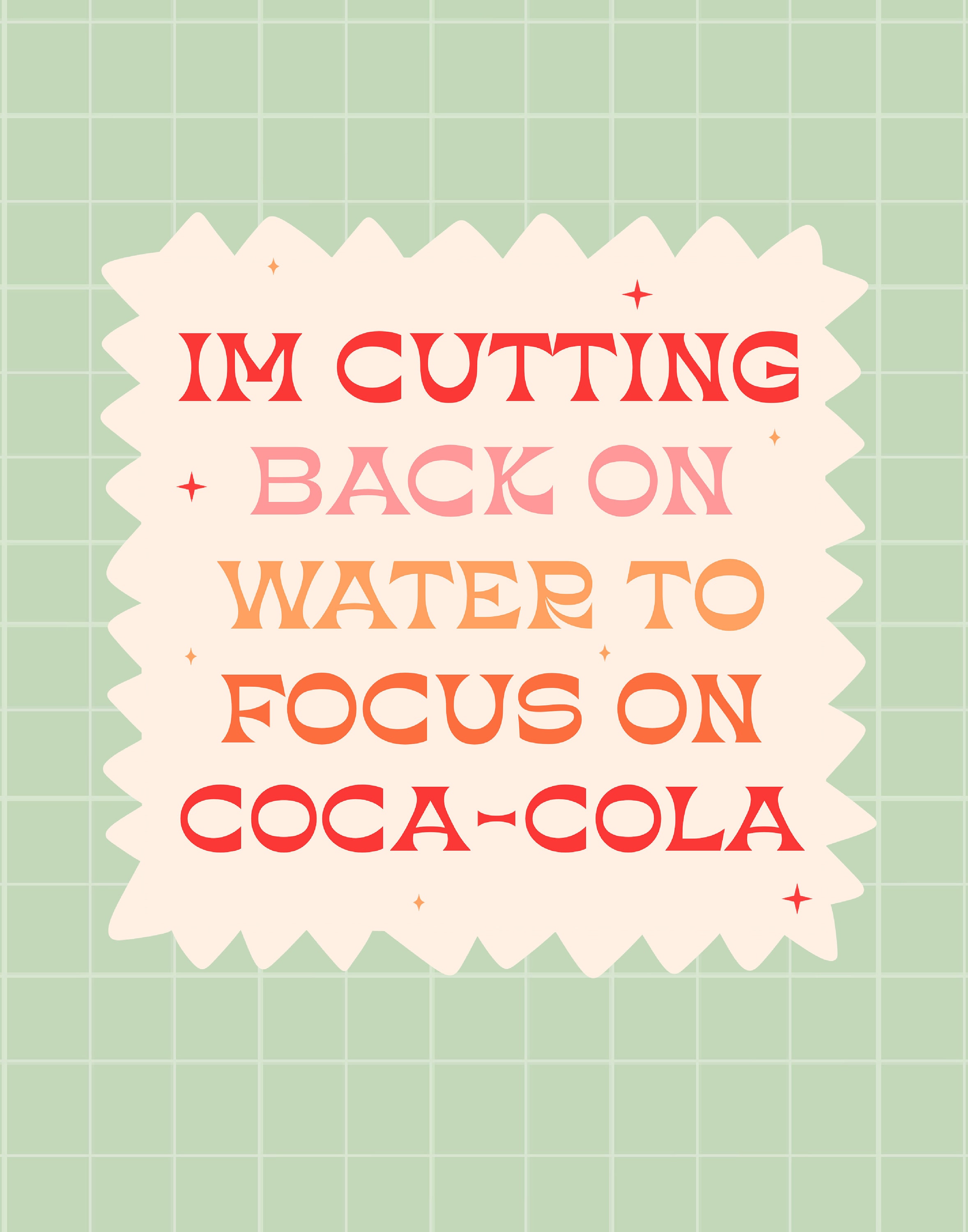Coca-cola Poster Digital Download, Wall Print, Retro Diet Coke Art ...