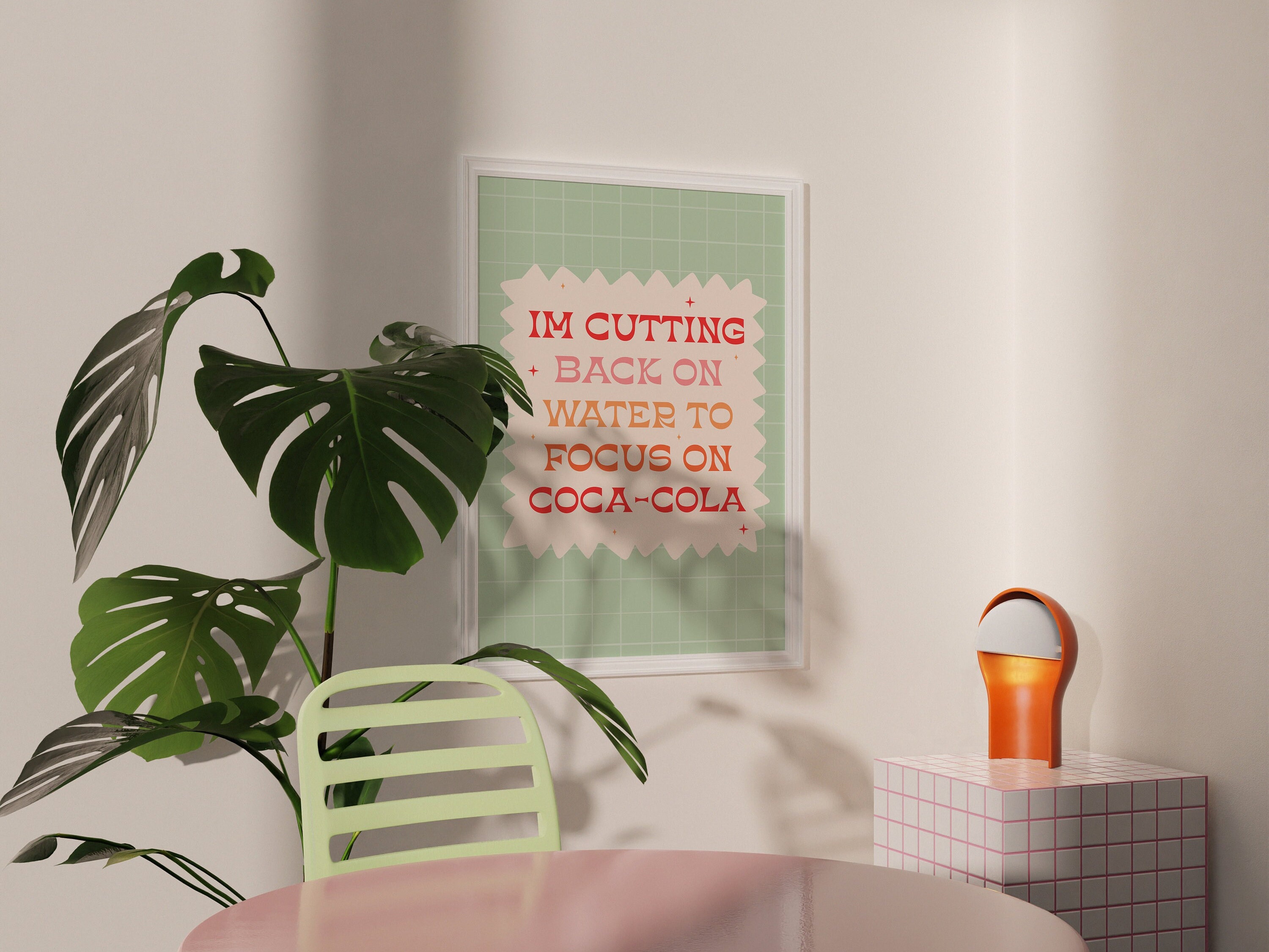 Coca-cola Poster | Digital Download, Wall Print, Retro Diet Coke Art ...