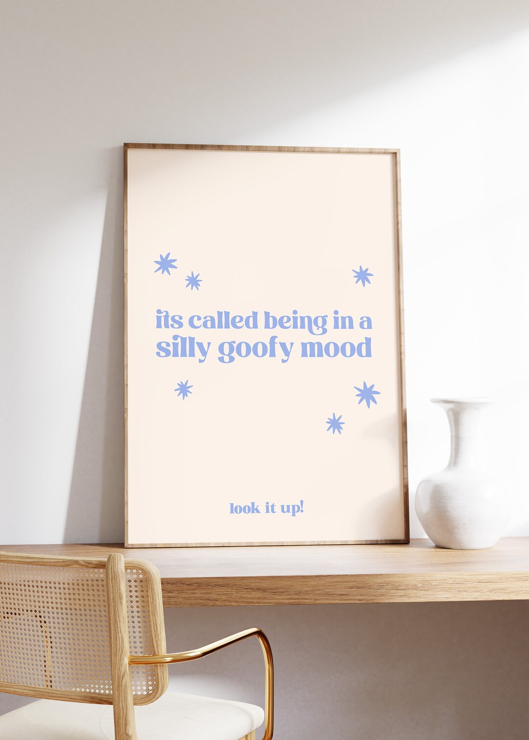 Silly Goofy Mood Poster Digital Download Retro Type Poster - Etsy