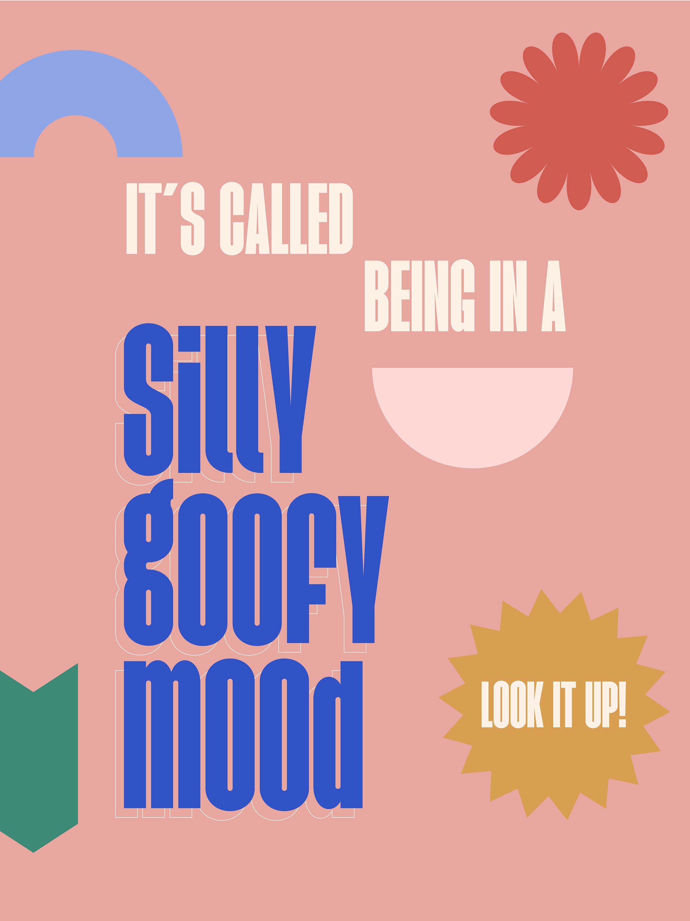 Silly Goofy Mood Poster Digital Download Grainy Retro Wall - Etsy